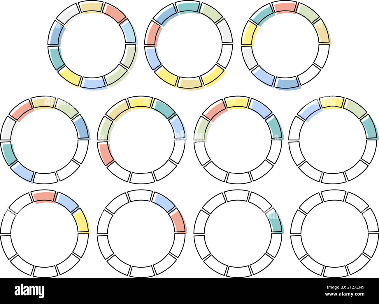 Simple, colorful progress bar and infographic, Vector Illustration ...