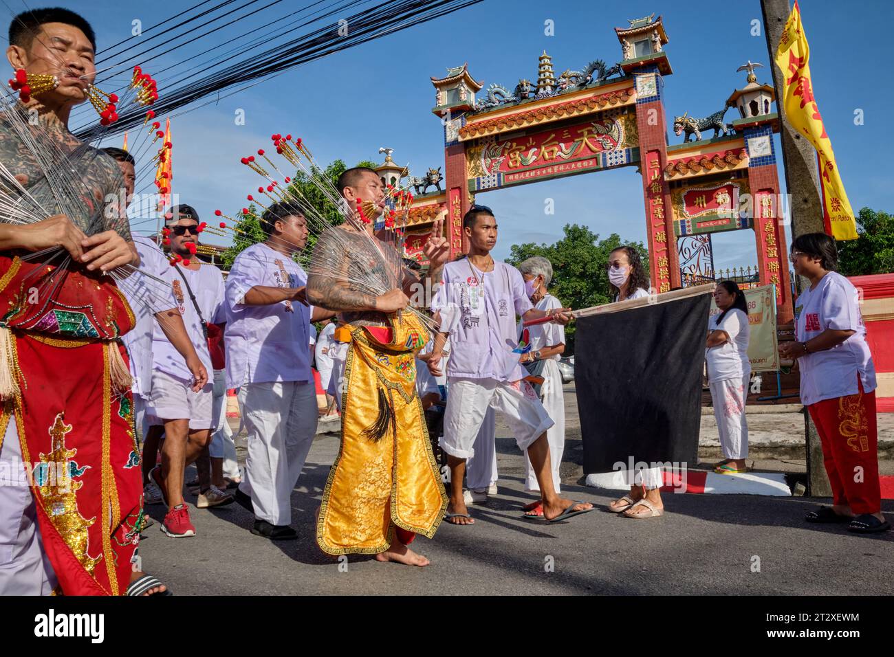 A procession during the Vegetarian Festival (Nine Emperor Gods Festival ...