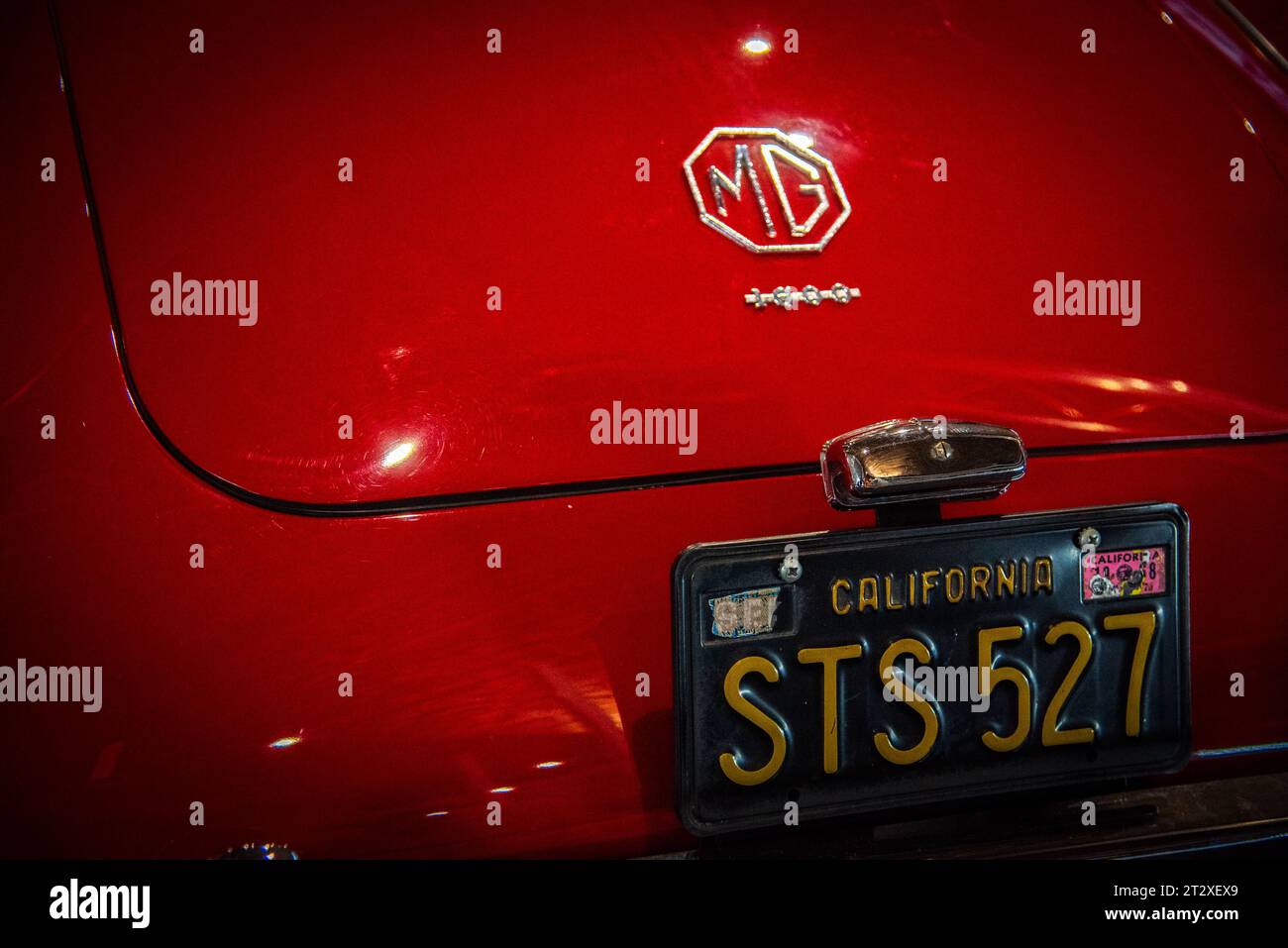 An MG sports car, driven and owned by Elvis Presley displayed at the ...