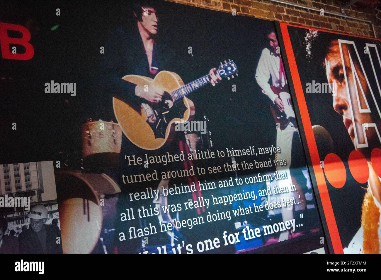 Photos and praise of Elvis Presley's performances, displayed at the ...