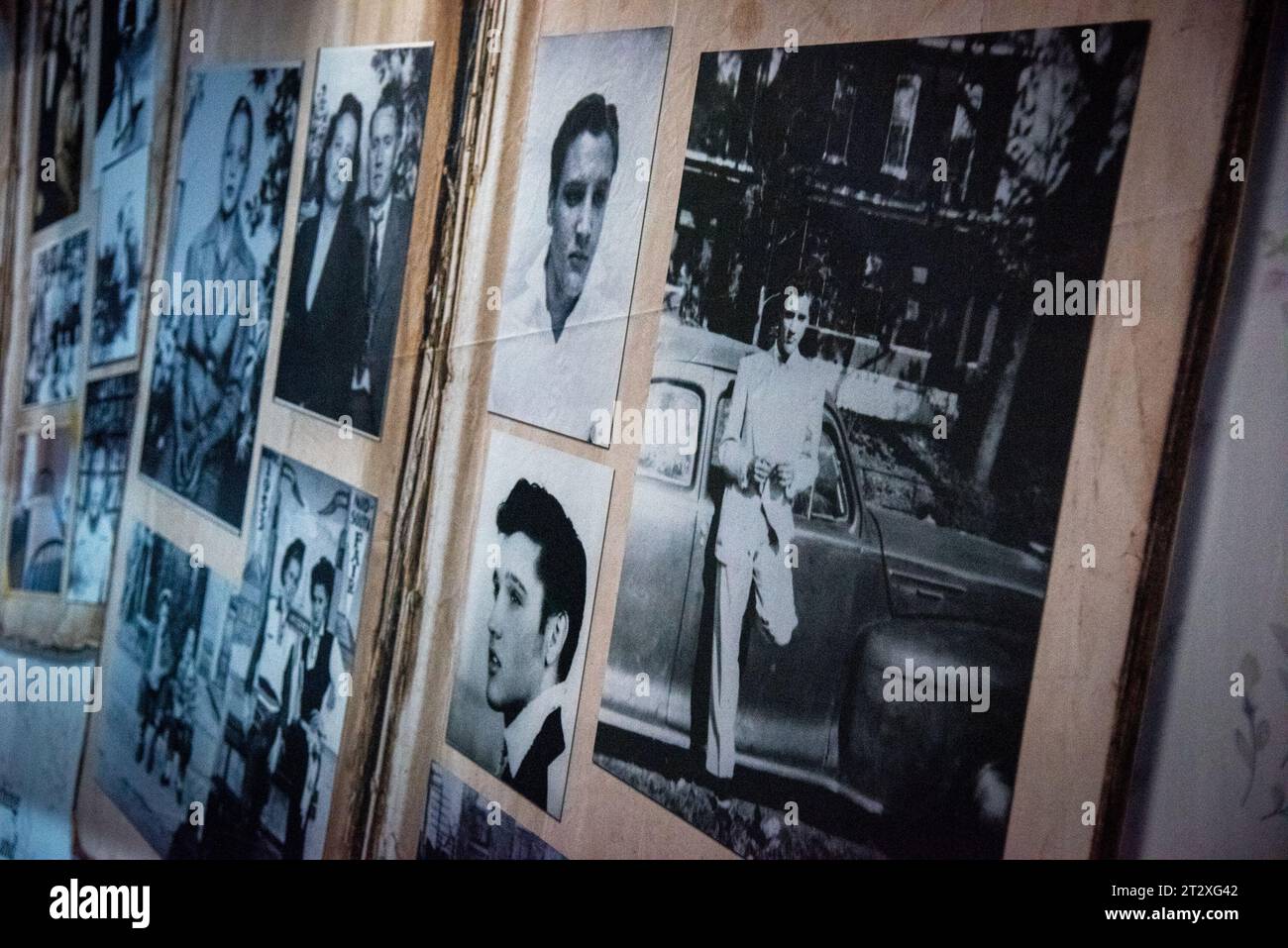 Elvis Presley family photos album, displayed at the Direct from ...