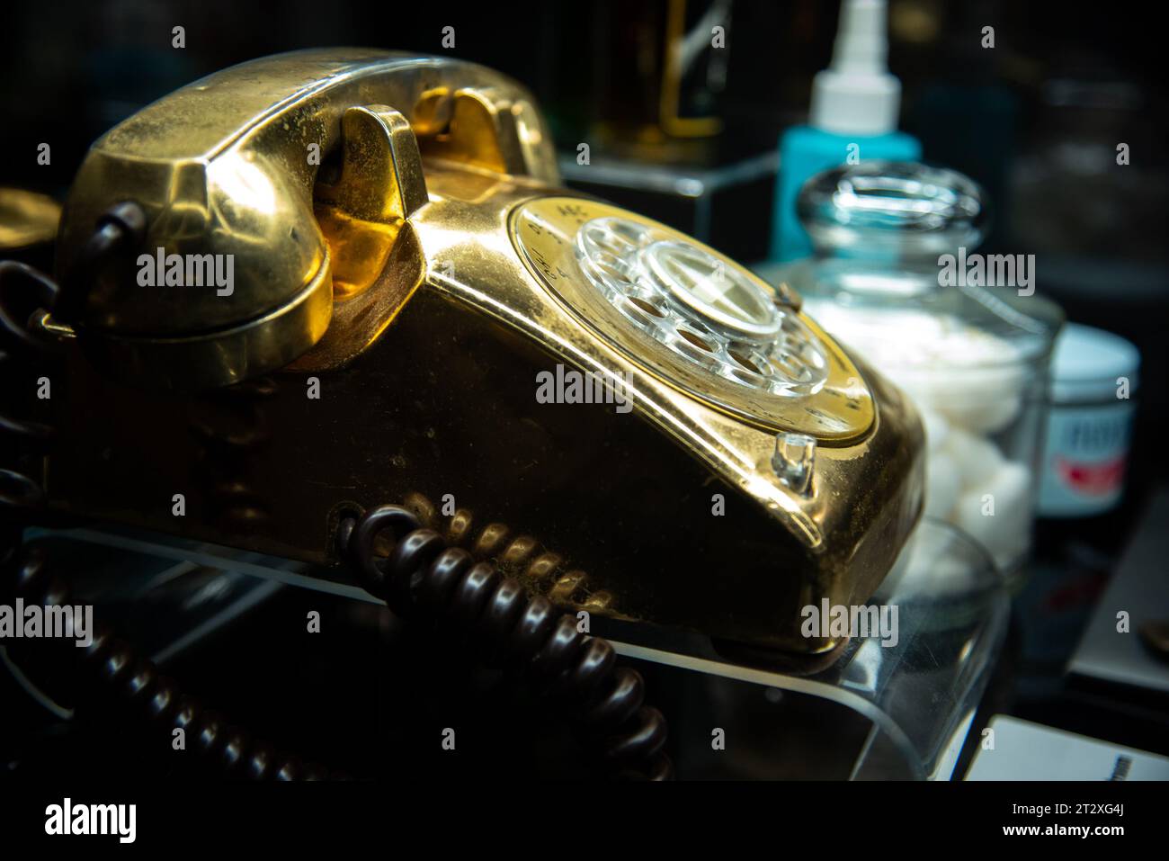 A gold telephone from Elvis Presley's bedroom at the Direct from ...