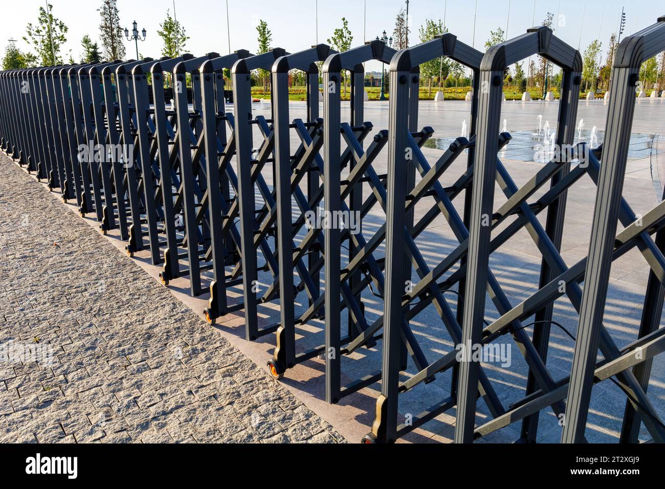 Partition fence for the safety of movement in the city and restrictions ...