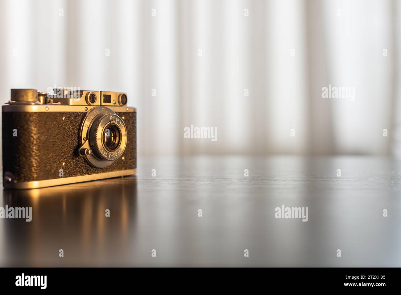 Old rare film rangefinder photo camera Stock Photo - Alamy