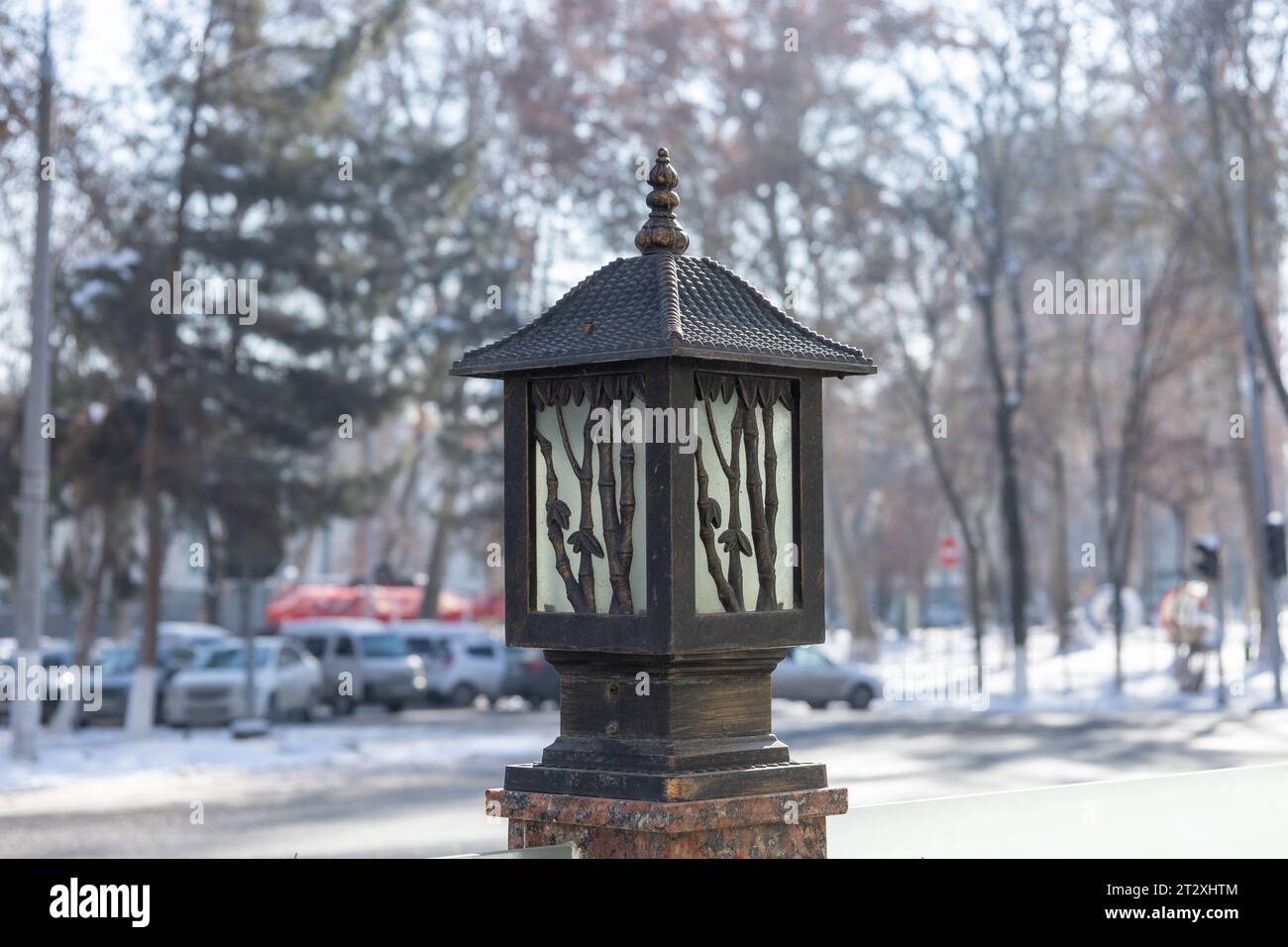 City lamp for street lighting and space around Stock Photo - Alamy