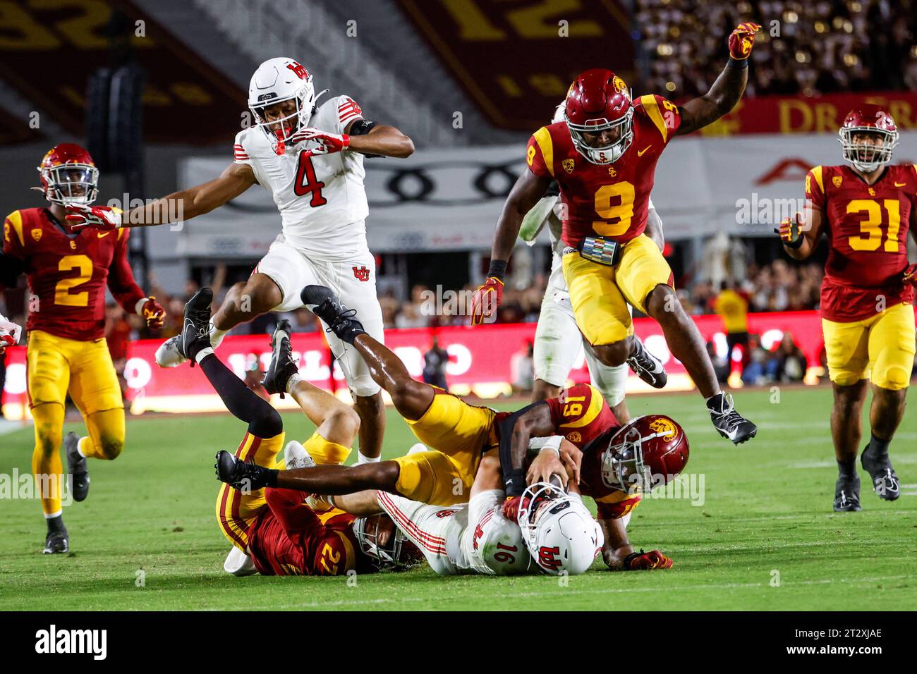Pasadena, California, USA. 21st Oct, 2023. Utah quarterback BRYSON ...