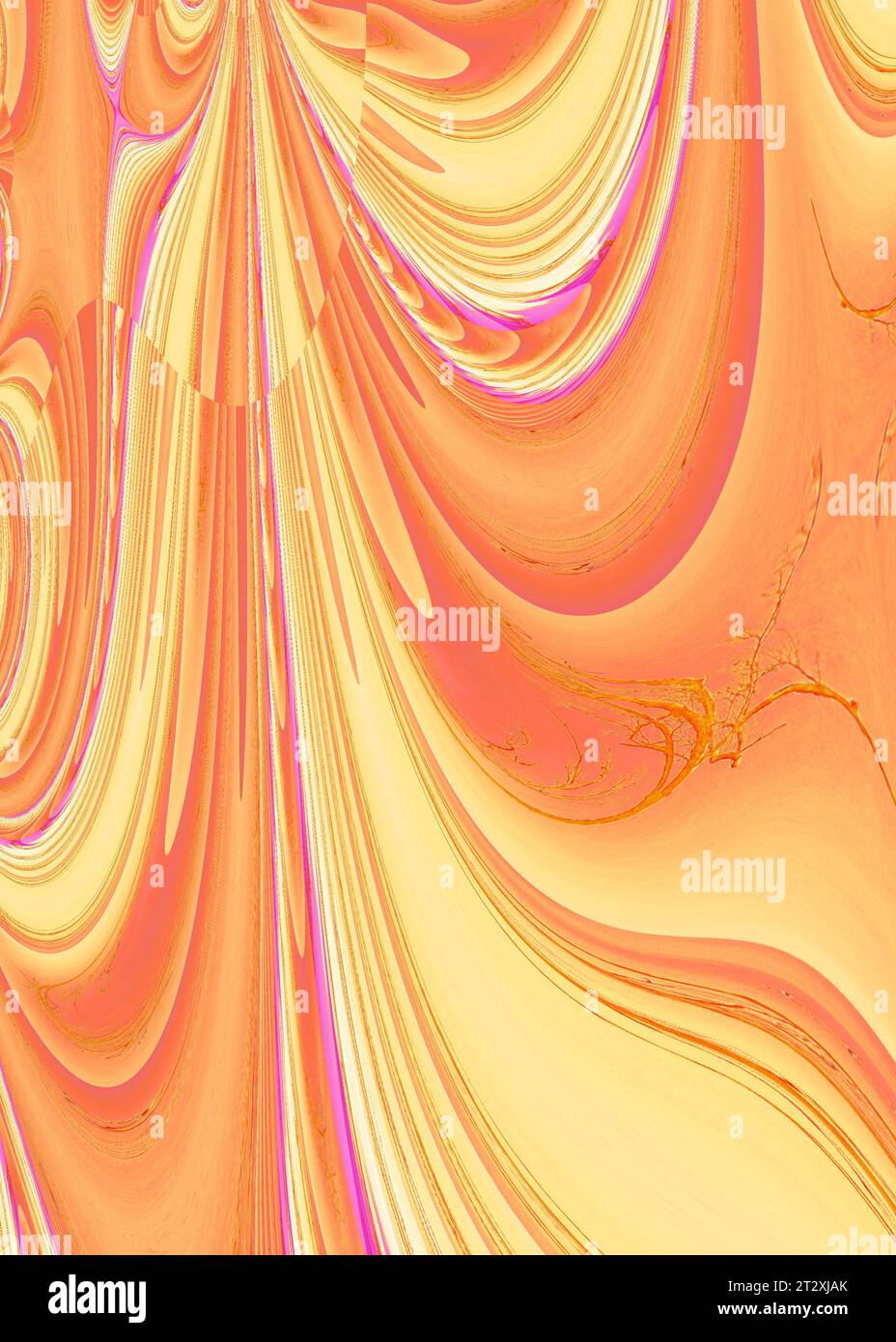 Abstract pattern or background. Orange, pink, yellow. Waves. Blurred ...