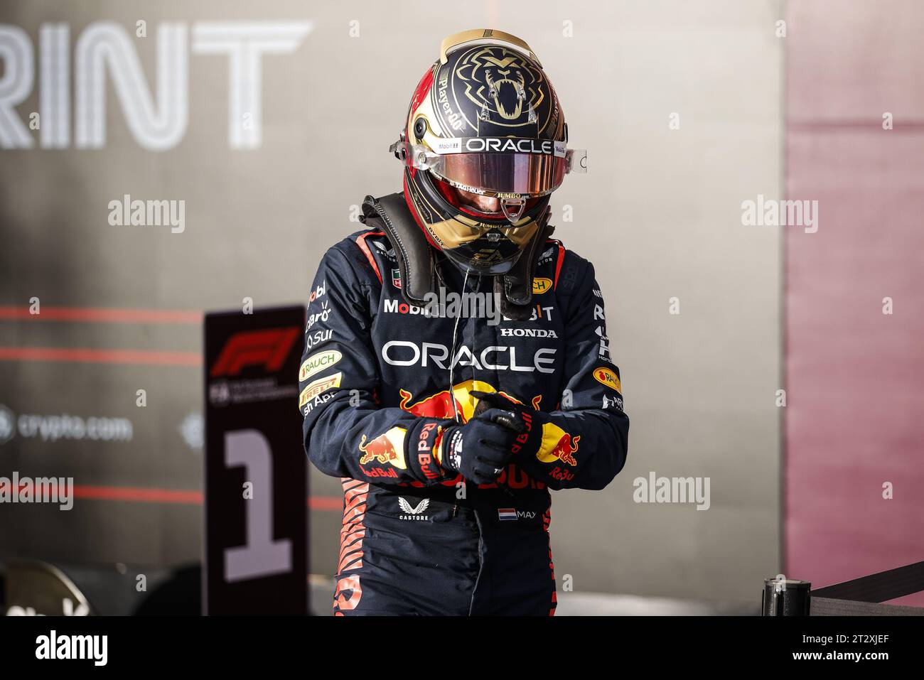 VERSTAPPEN Max (ned), Red Bull Racing RB19, portrait sprint race win during the 2023 Formula 1 ...