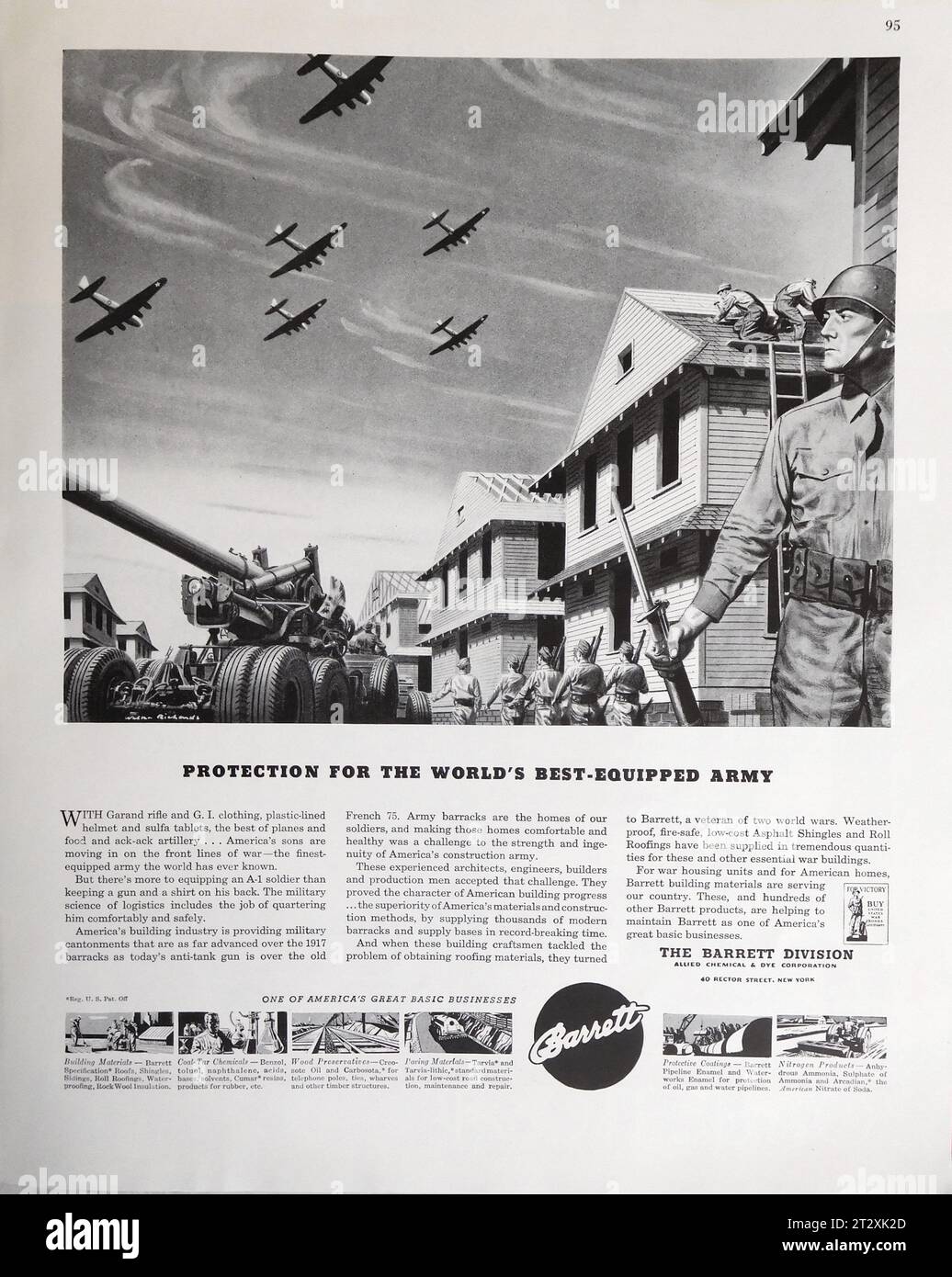 Roofing for Military Barracks for the fighting US Army 1943 US Magazine ...