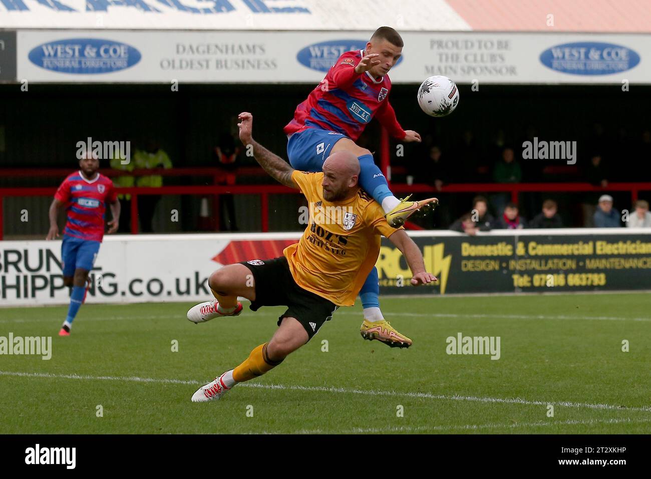 Scott Cuthbert of Woking and Charley Kendall of Dagenham and Redbridge ...