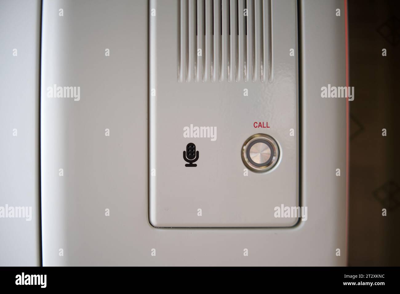 Train control panel with emergency call button Stock Photo - Alamy