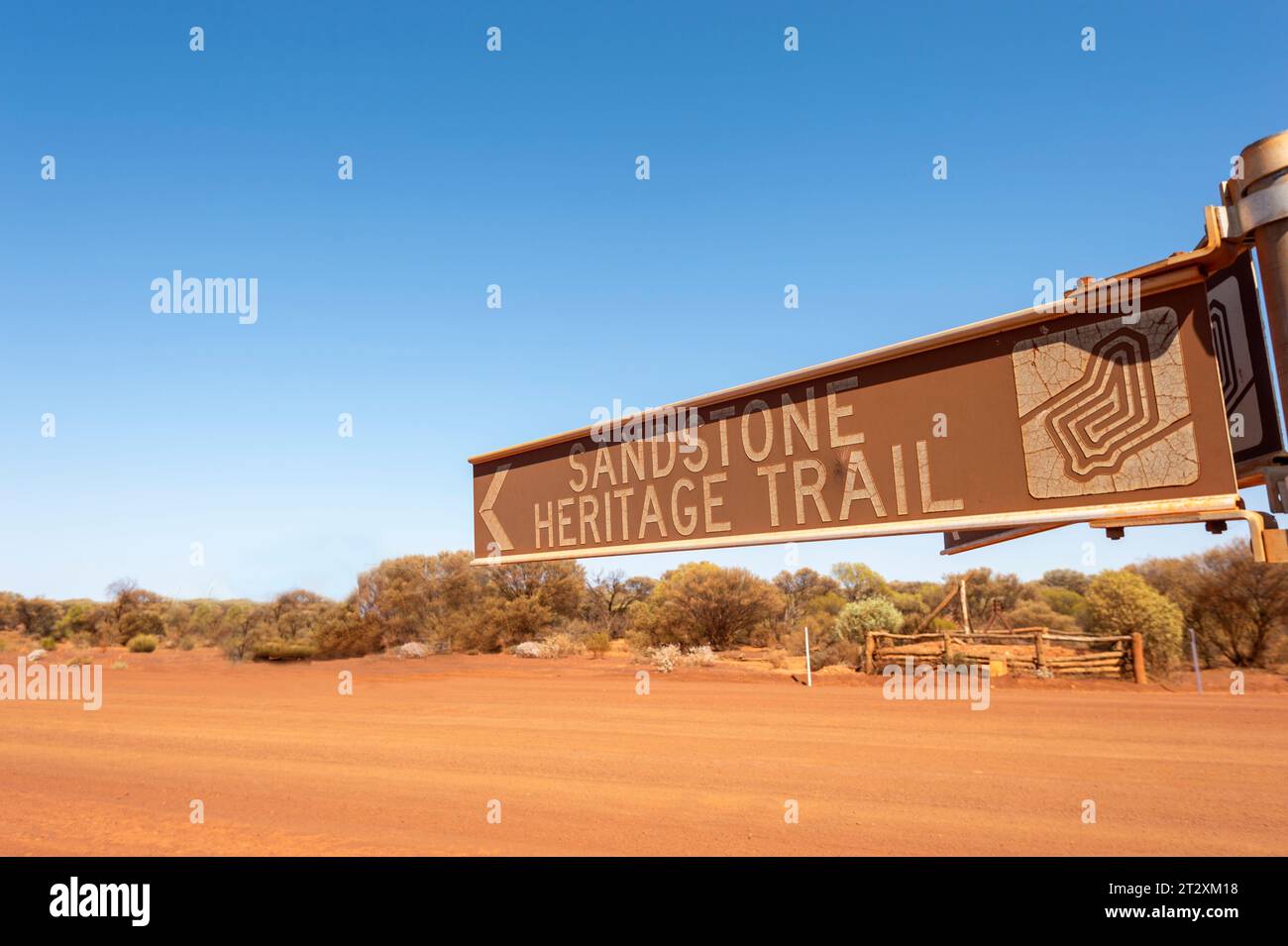 Sign for Sandstone Heritage Trail, Gascoyne Murchison, Western ...