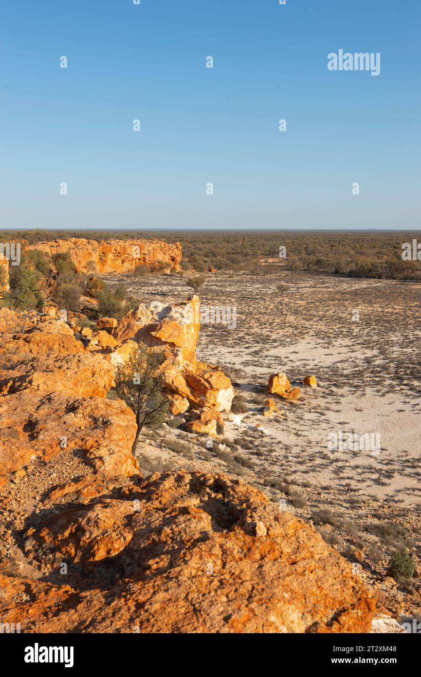Sandstone outcrop in the Outback near the small rural town of Sandstone ...