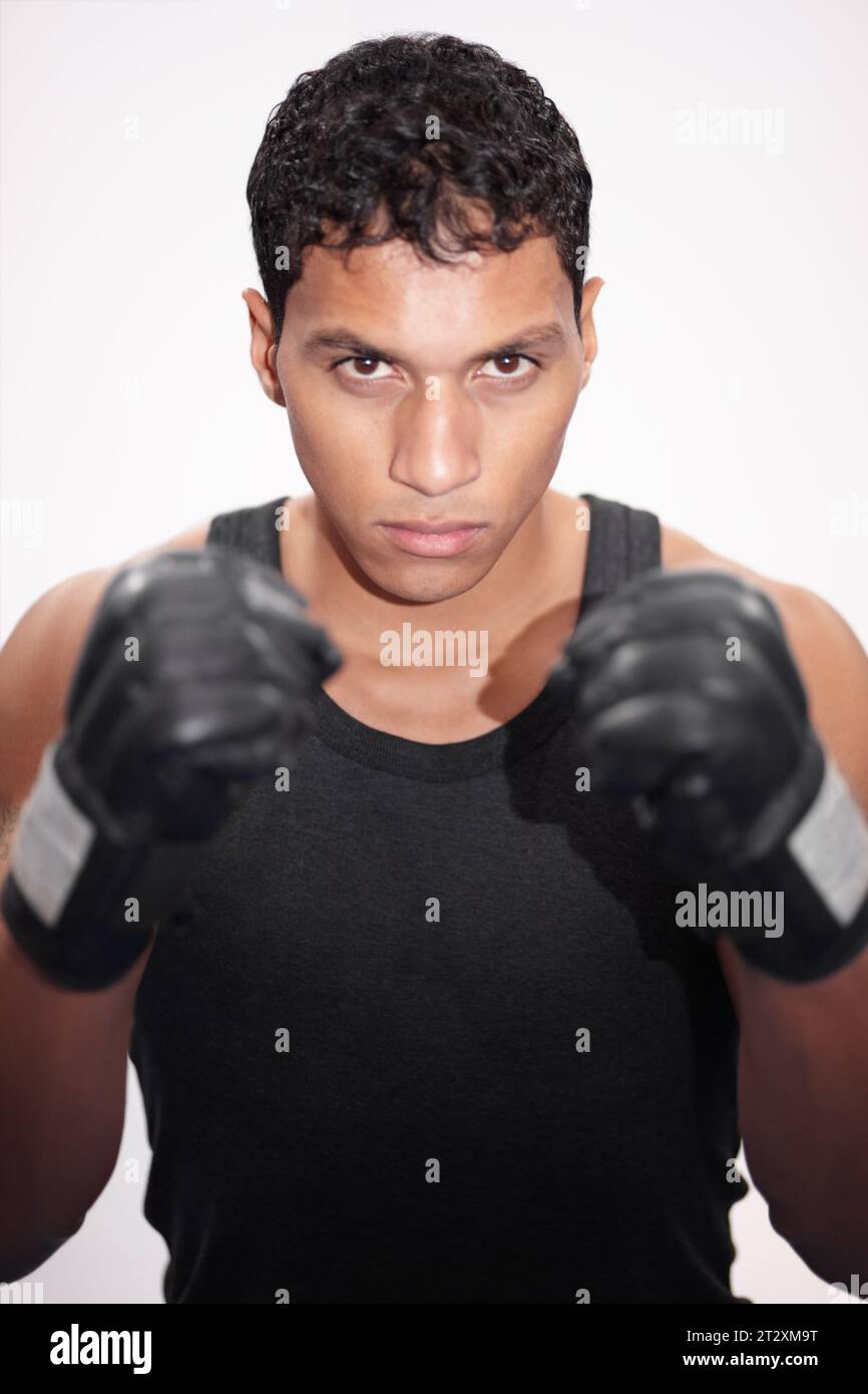 Portrait tough male boxer posing hi-res stock photography and images ...
