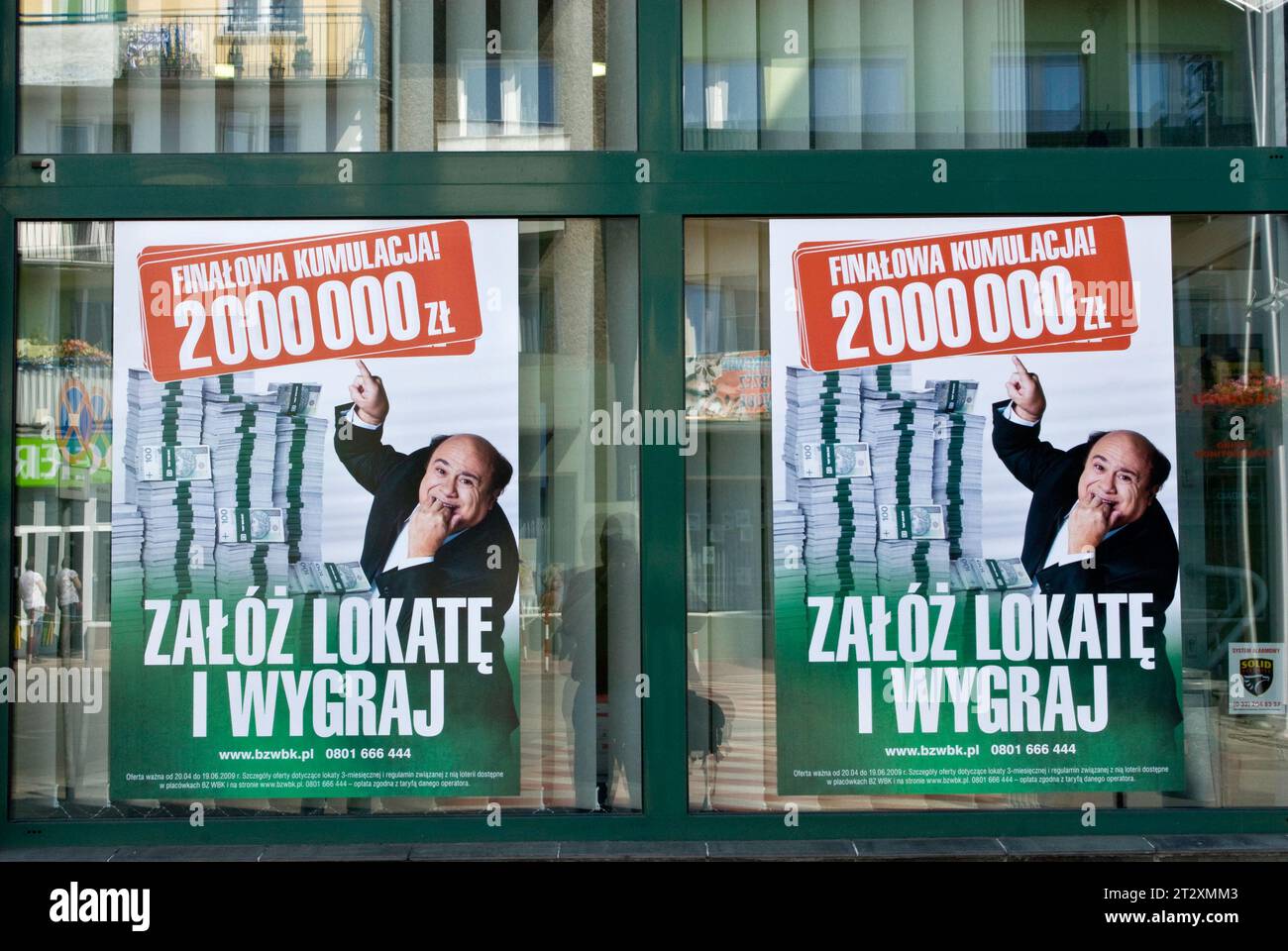Danny DeVito at poster advertising for Polish bank BZ WBK in Nysa ...