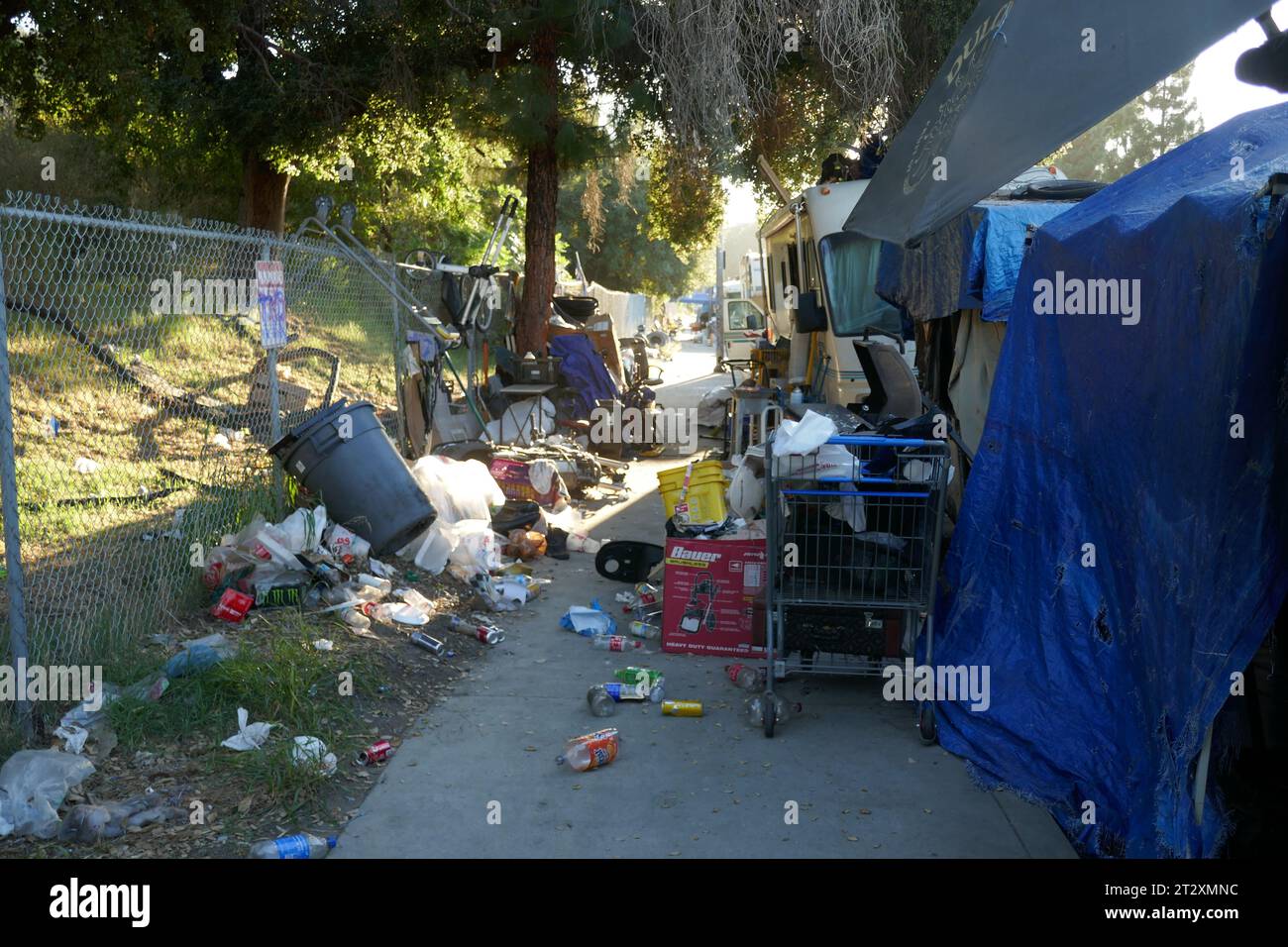 Los Angeles, California, USA 20th October 2023 Homeless Camp and ...