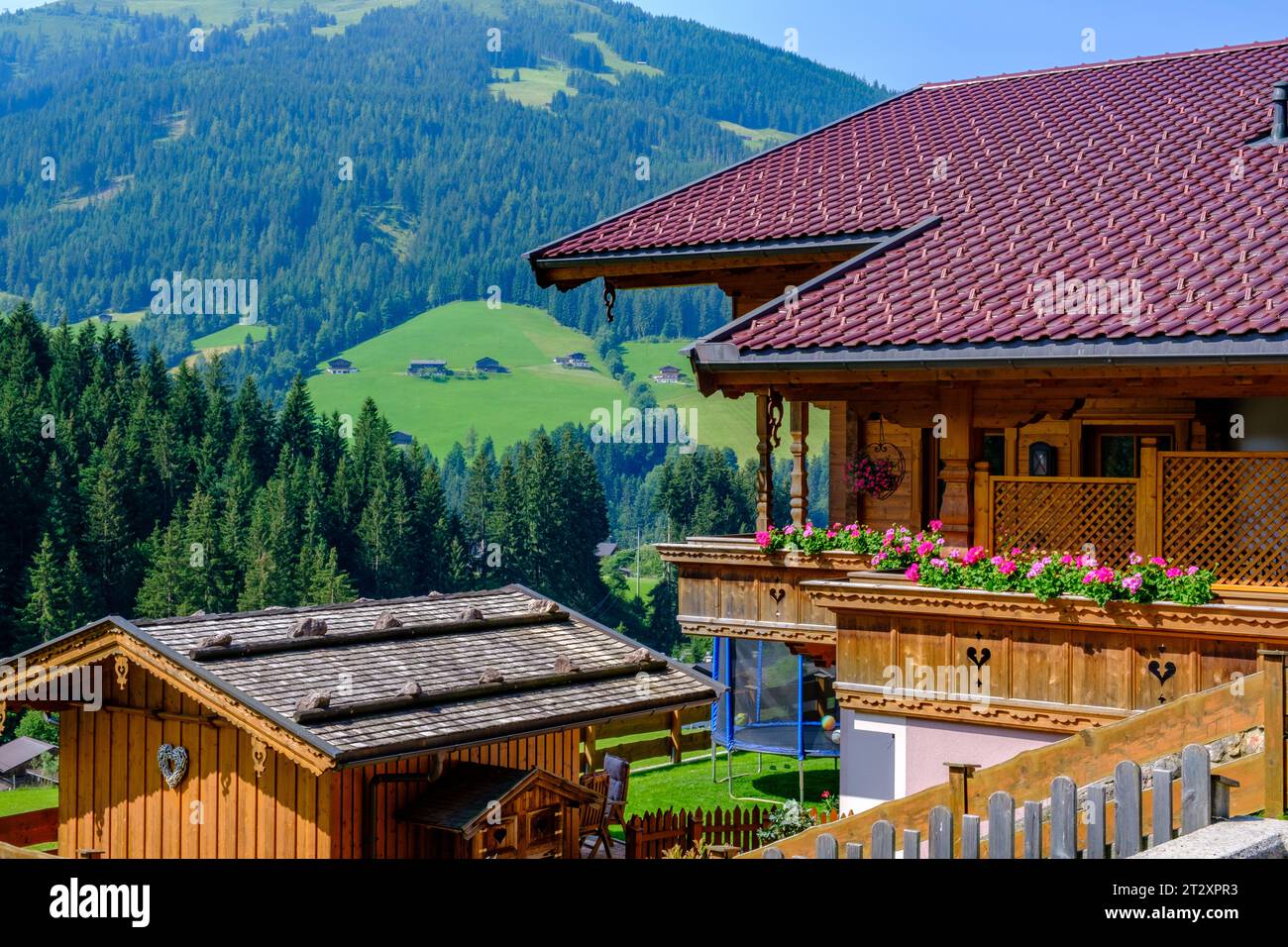 Traditional wooden alpine house hi-res stock photography and images - Alamy
