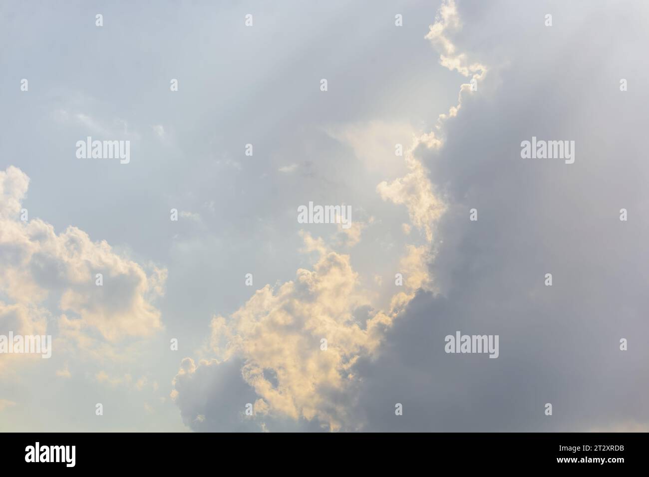 Background heaven with expressive textures of clouds and rays of the ...