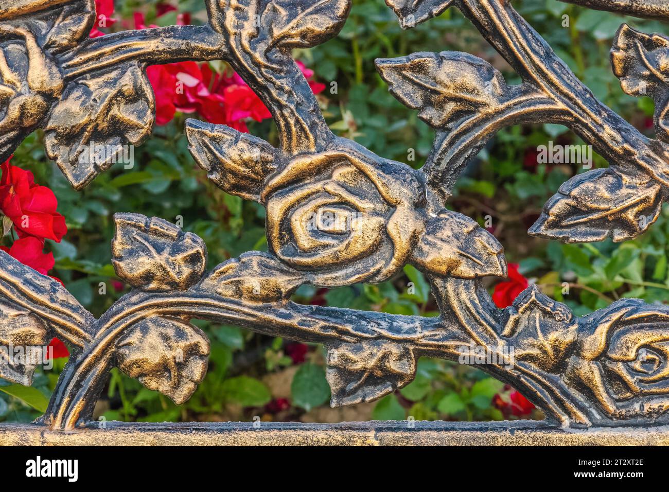 Elegant forged art work - rose flower made of metal or steel Stock ...