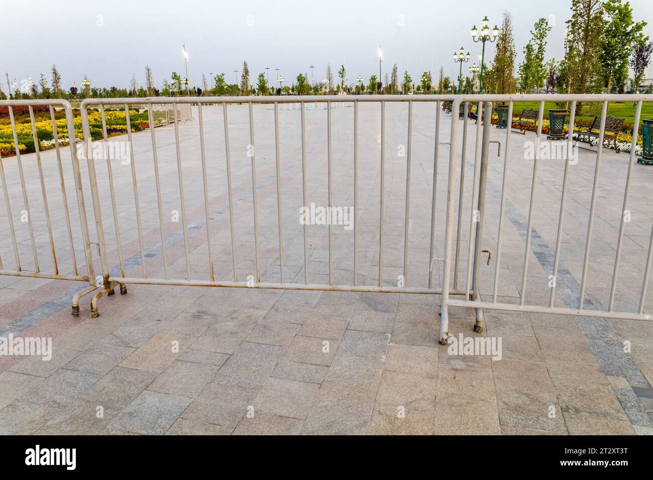 Partition fence for the safety of movement in the city and restrictions ...