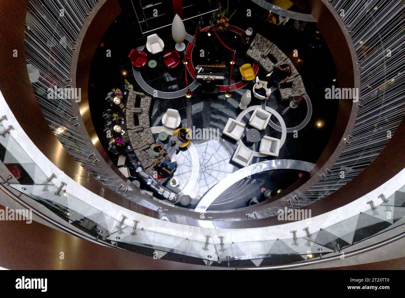 Hotel lobby from top view Stock Photo - Alamy