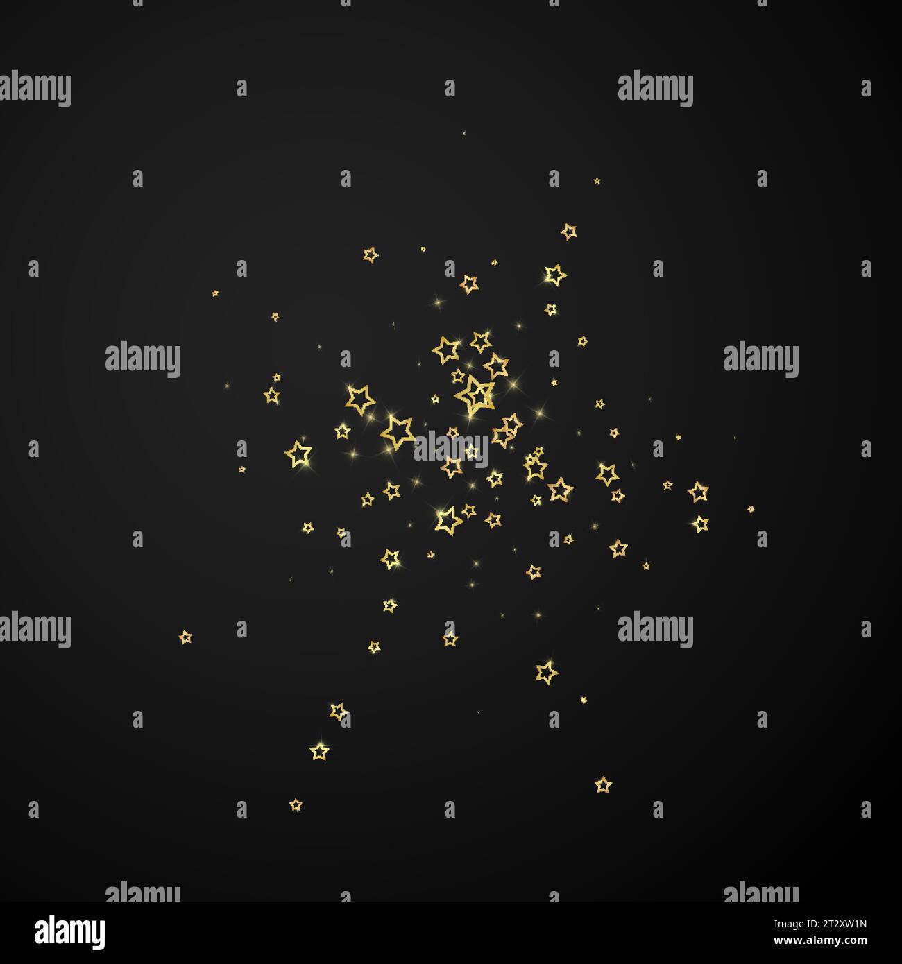 Christmas spirit. Scattered falling stars. Festive christmas confetty ...