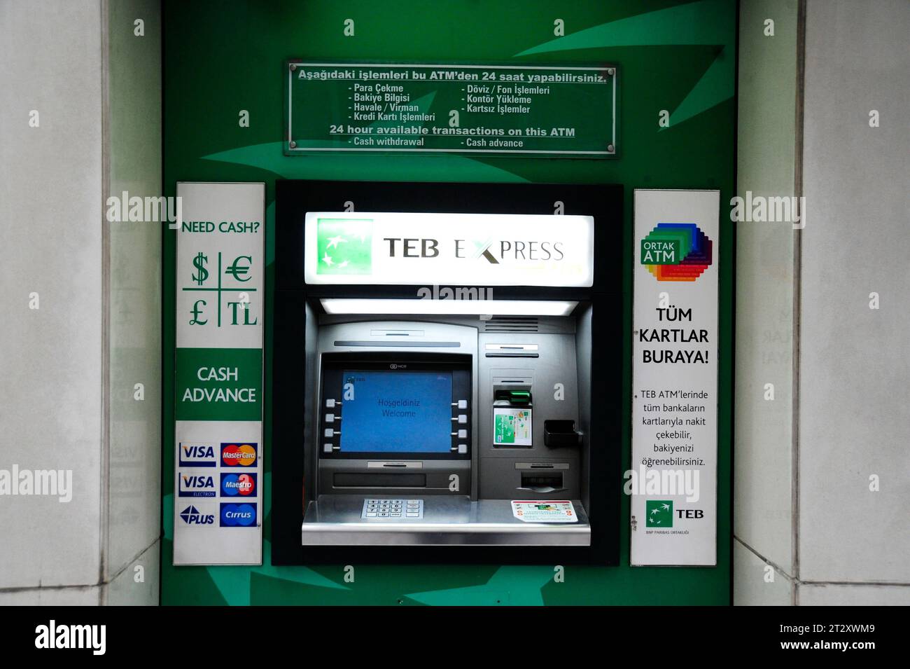 Istanbul, Türkiye. ATM in Istanbul Stock Photo - Alamy