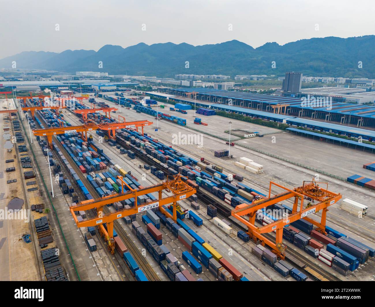 CHONGQING, CHINA - OCTOBER 22, 2023 - An aerial photo shows the West ...