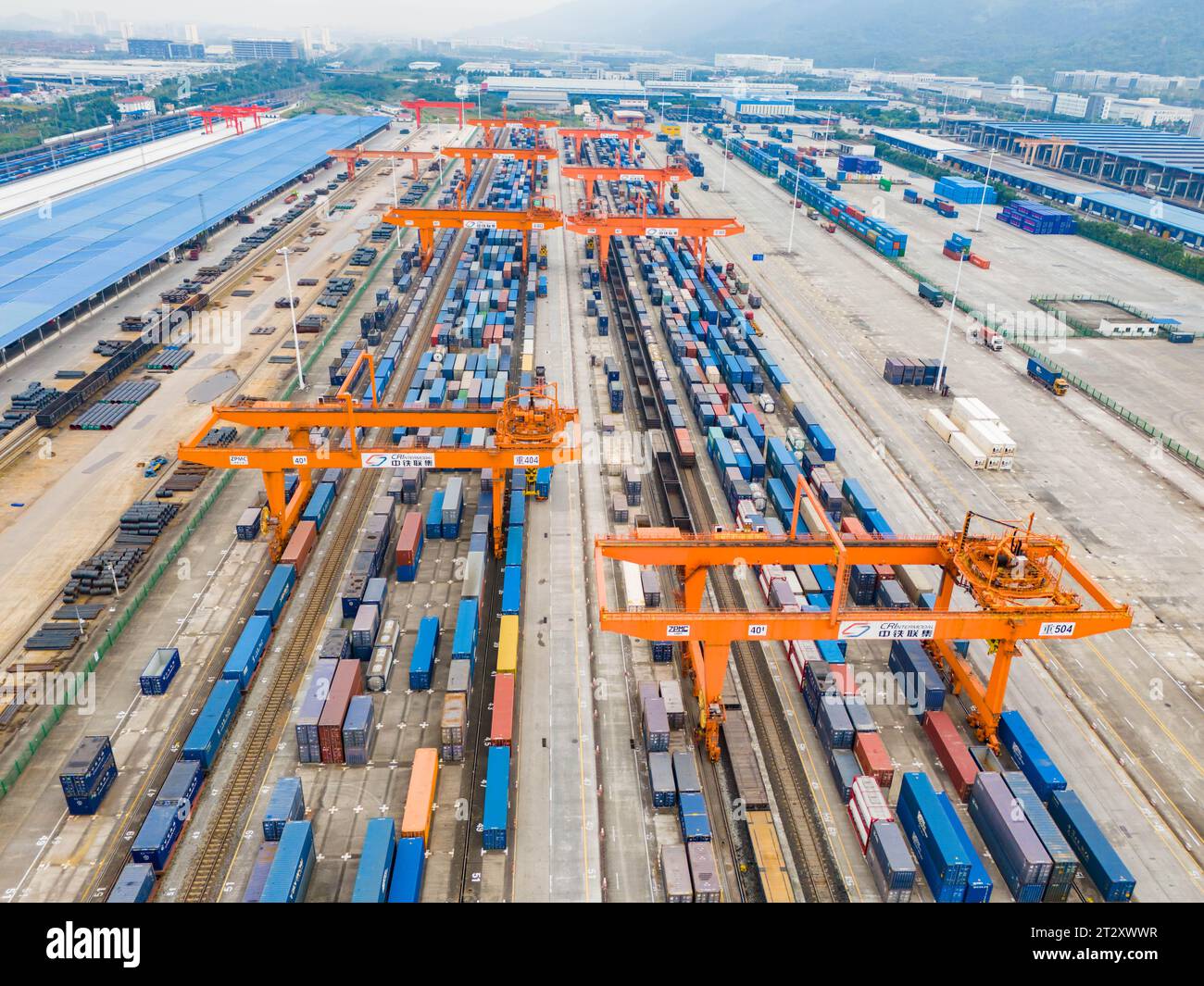 CHONGQING, CHINA - OCTOBER 22, 2023 - An aerial photo shows the West ...