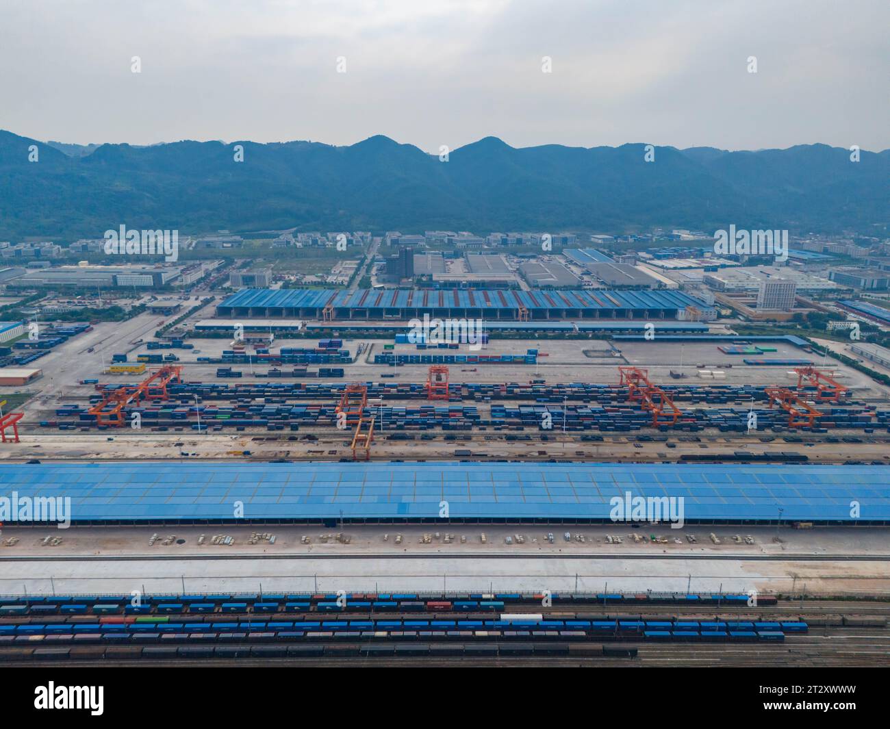 CHONGQING, CHINA - OCTOBER 22, 2023 - An aerial photo shows the West ...