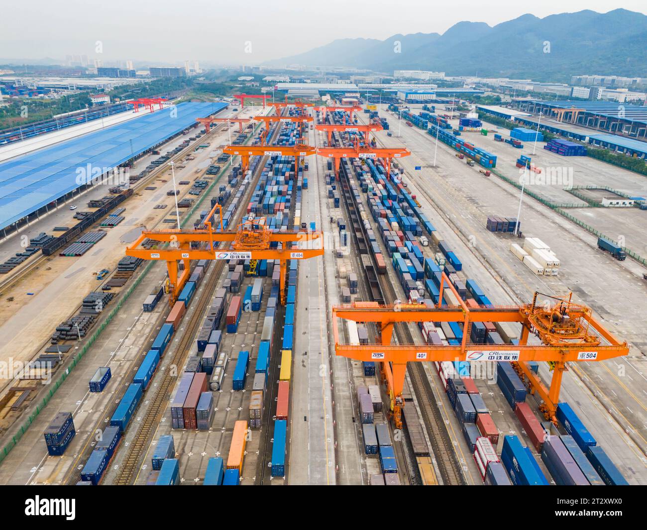CHONGQING, CHINA - OCTOBER 22, 2023 - An aerial photo shows the West ...