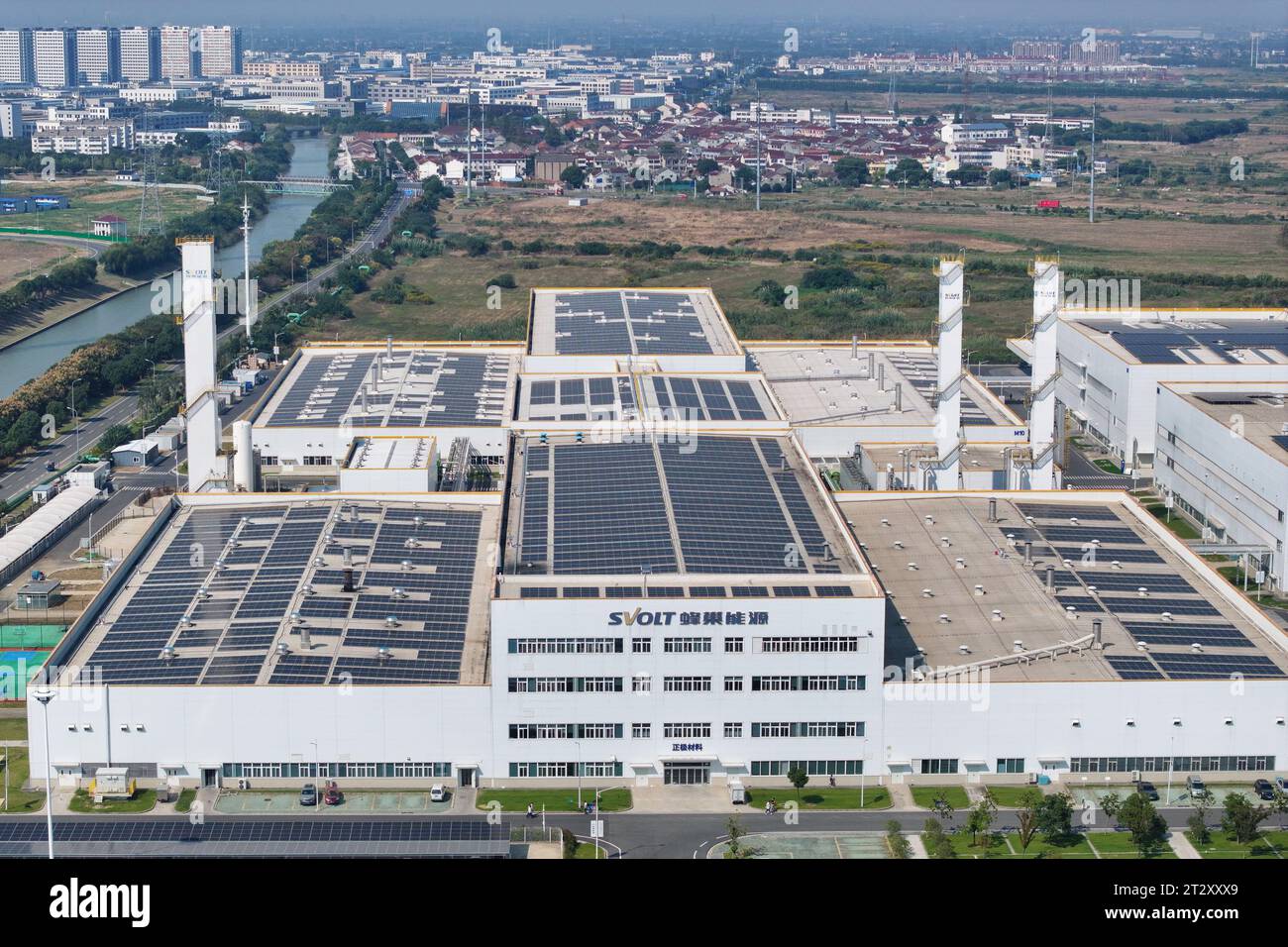 Changzhou, China. 22nd Oct, 2023. An aerial photo shows the industry's ...
