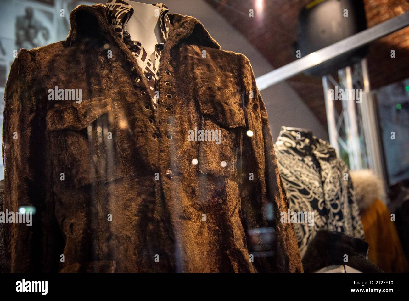 Elaborate outfits owned and worn by Elvis Presley, displayed at the ...