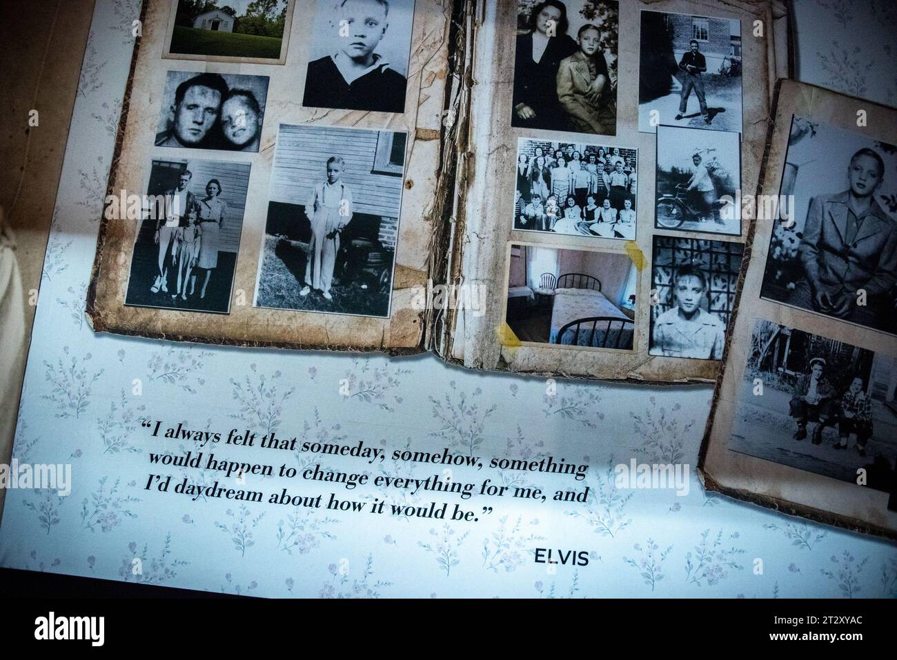 Elvis Presley family photos album, displayed at the Direct from ...