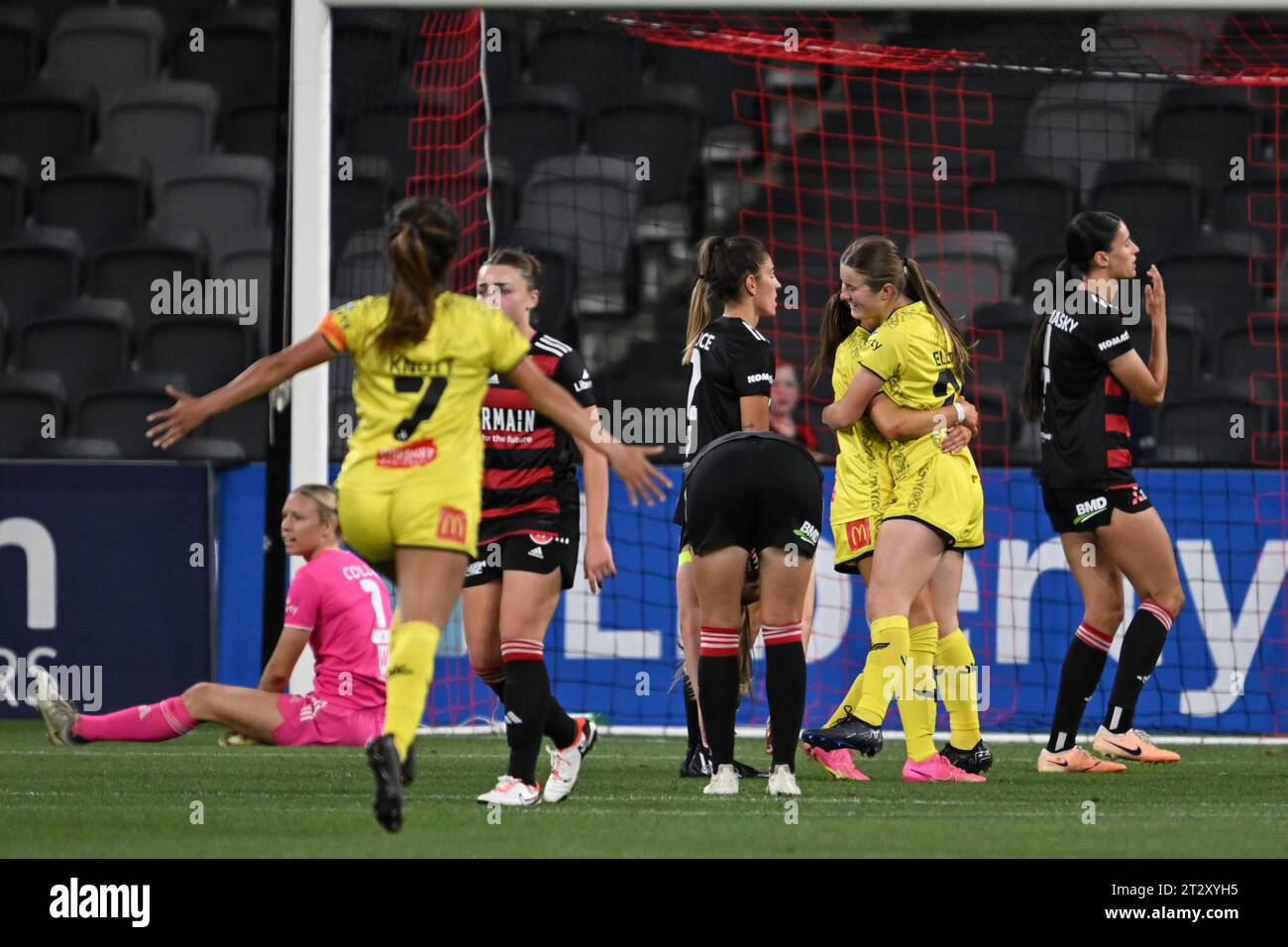 Sydney, Australia. 22nd Oct, 2023. The Phoenix celebrate Macey Fraser's ...