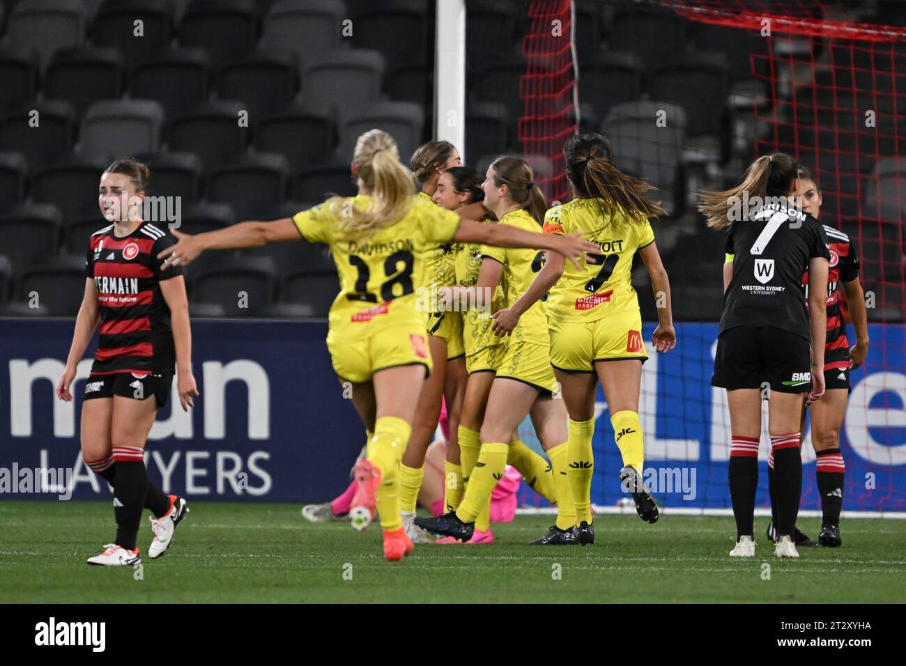 Sydney, Australia. 22nd Oct, 2023. The Phoenix celebrate Macey Fraser's ...