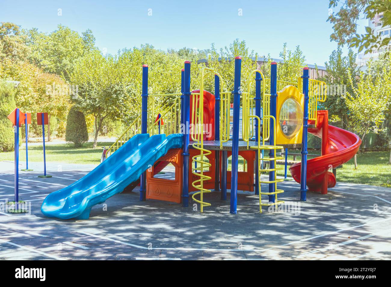 Public urban children's playground eco-friendly complex made of ...