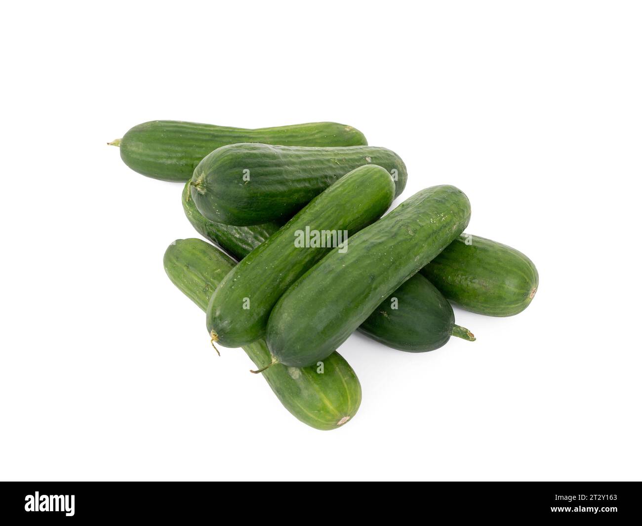 Organic cucumbers on a white background. Cucumbers close-up Stock Photo ...