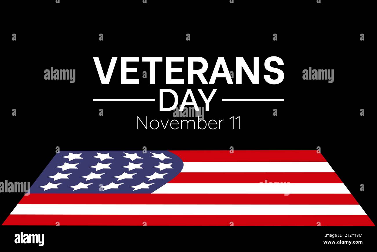 Veterans Day Tribute with American Flag, Saluting Soldier, and ...