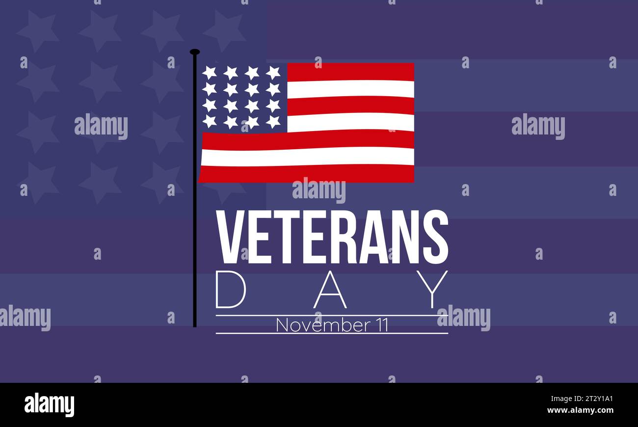 Veterans Day Tribute with American Flag, Saluting Soldier, and ...