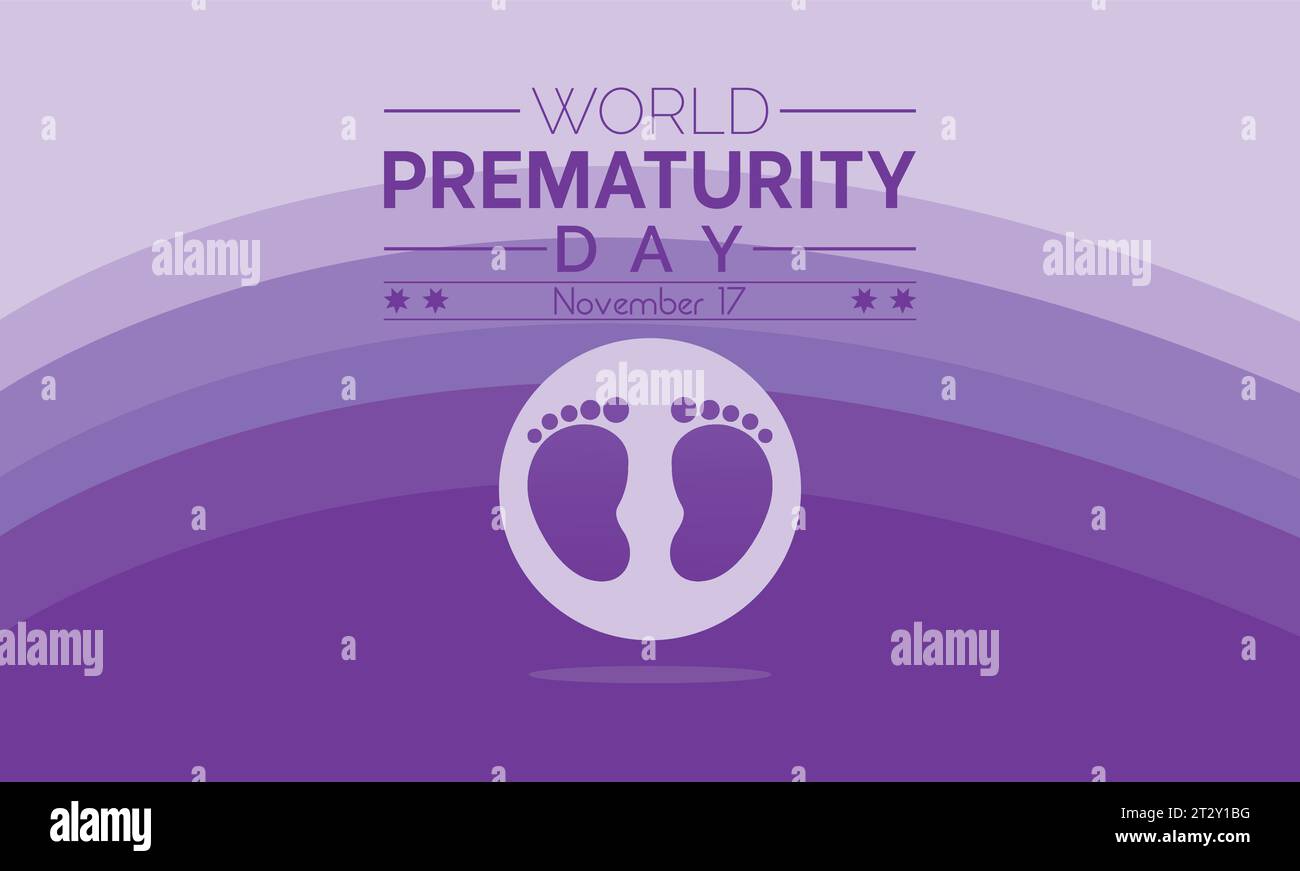 World Prematurity Day Vector Illustration with Tiny Newborn and Caring ...