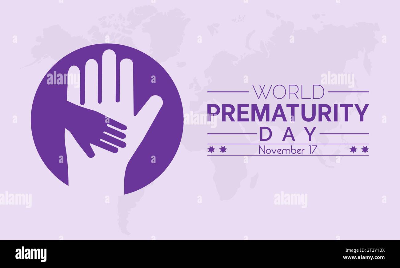 World Prematurity Day Vector Illustration with Tiny Newborn and Caring ...