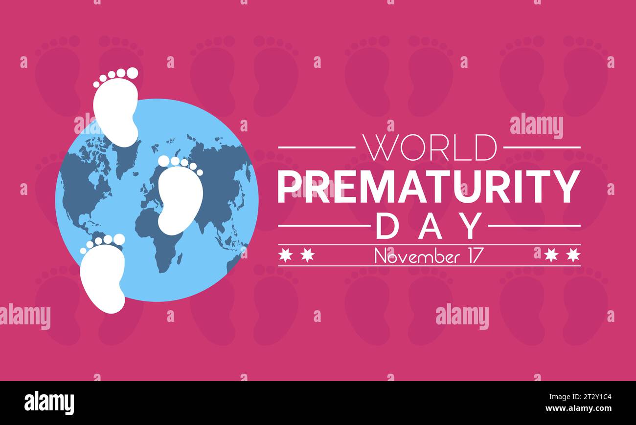 World Prematurity Day Vector Illustration with Tiny Newborn and Caring ...