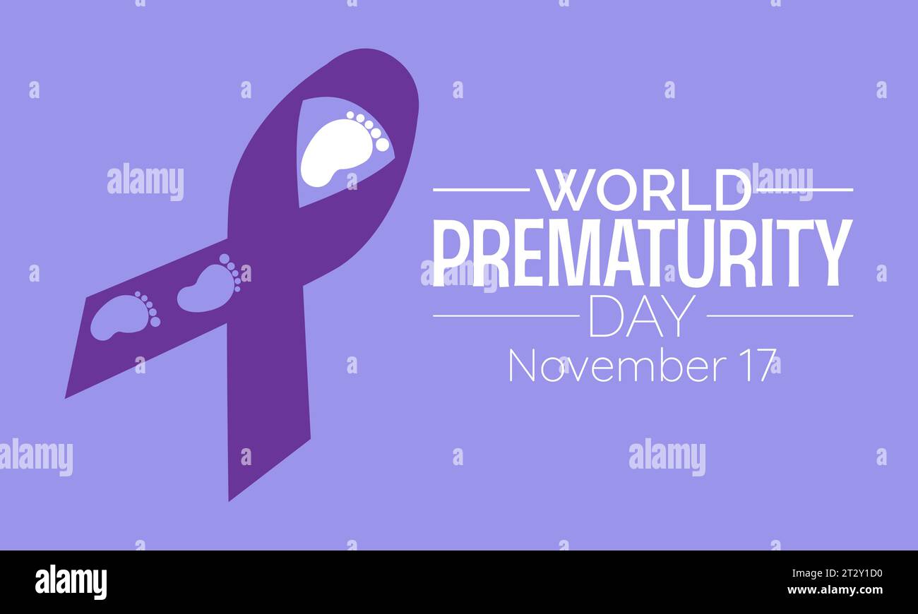 World Prematurity Day Vector Illustration with Tiny Newborn and Caring ...