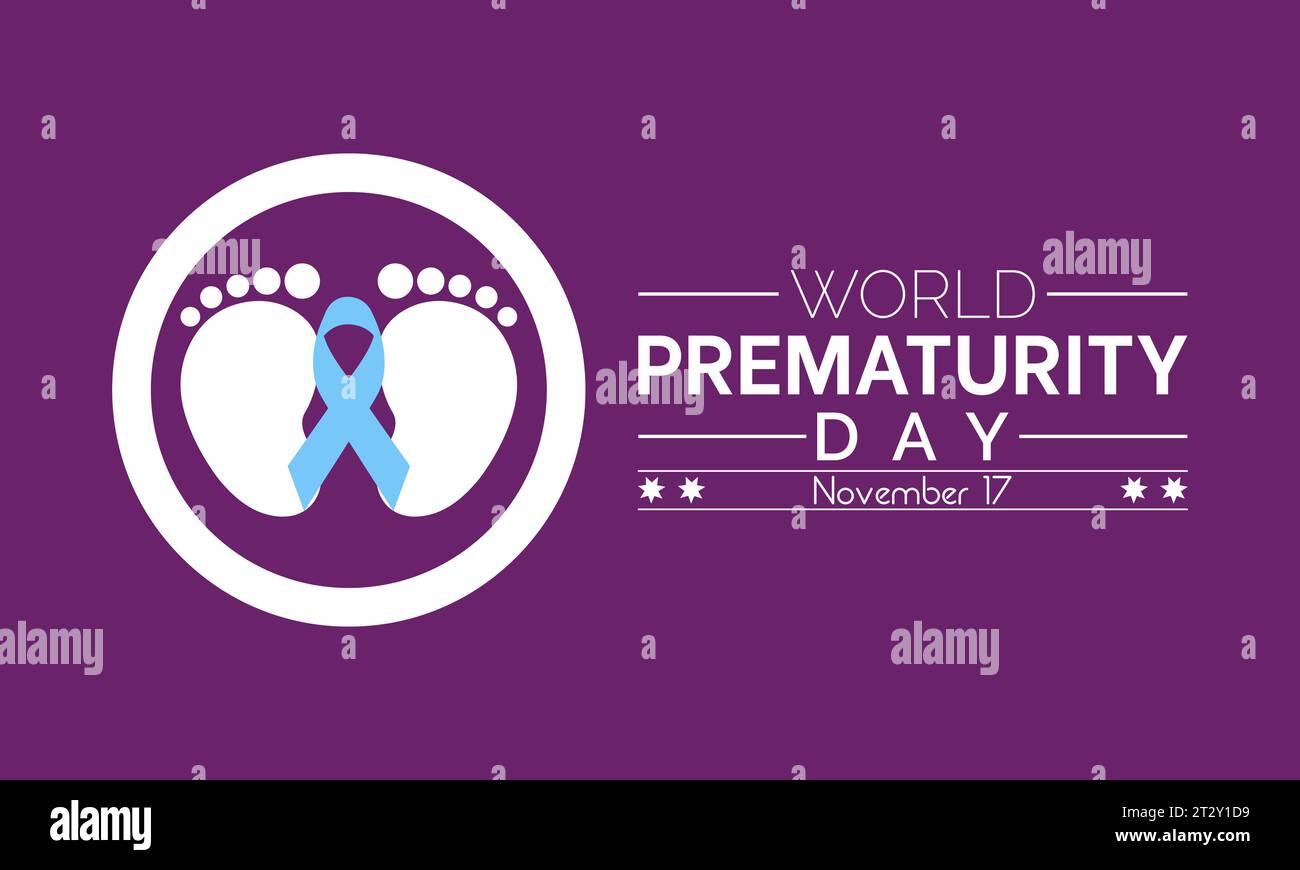 World Prematurity Day Vector Illustration with Tiny Newborn and Caring ...