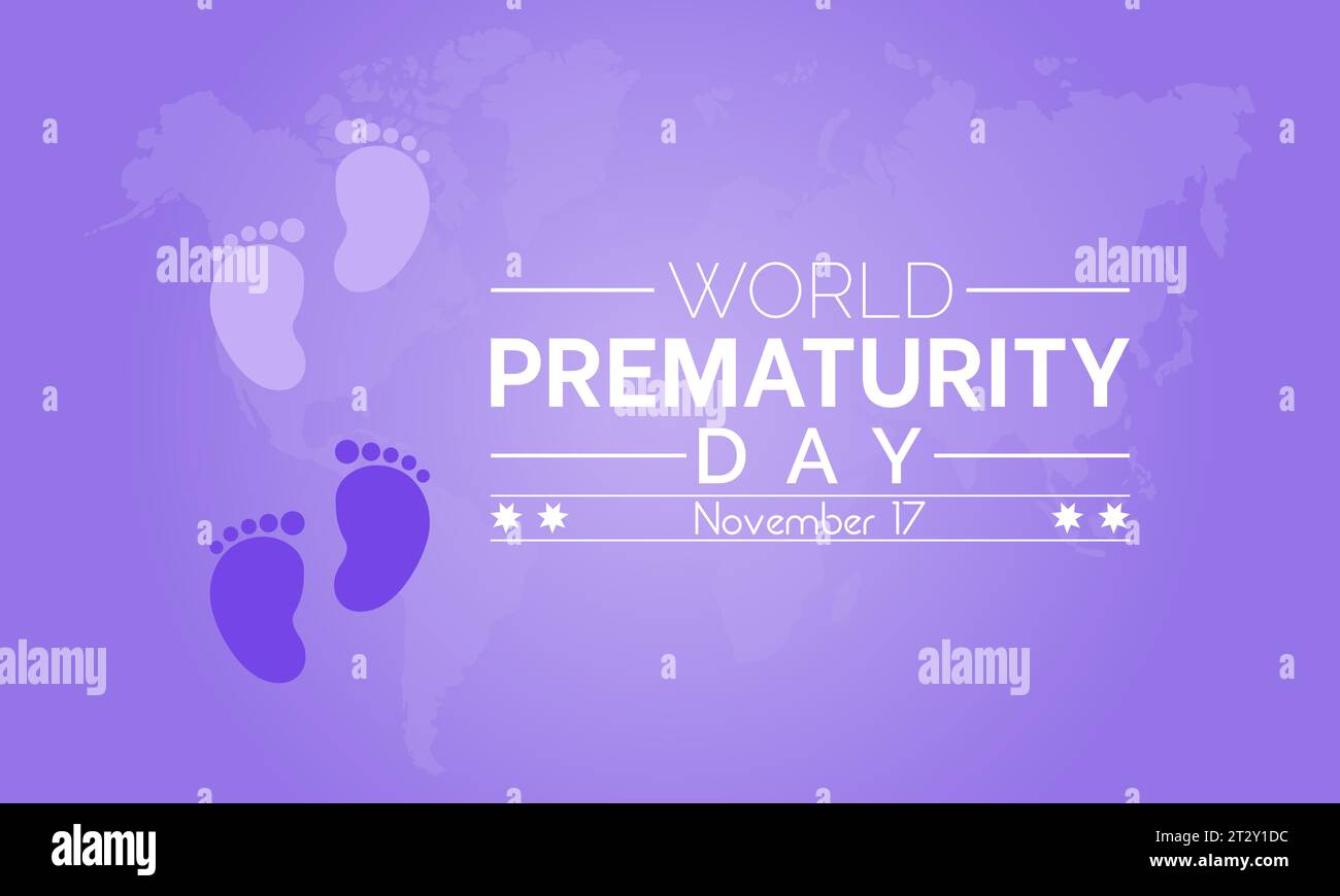 World Prematurity Day Vector Illustration with Tiny Newborn and Caring ...