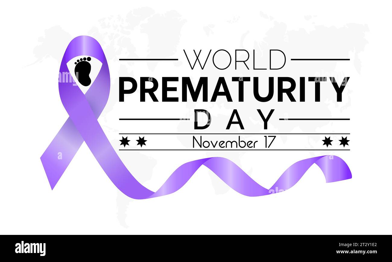 World Prematurity Day Vector Illustration with Tiny Newborn and Caring ...