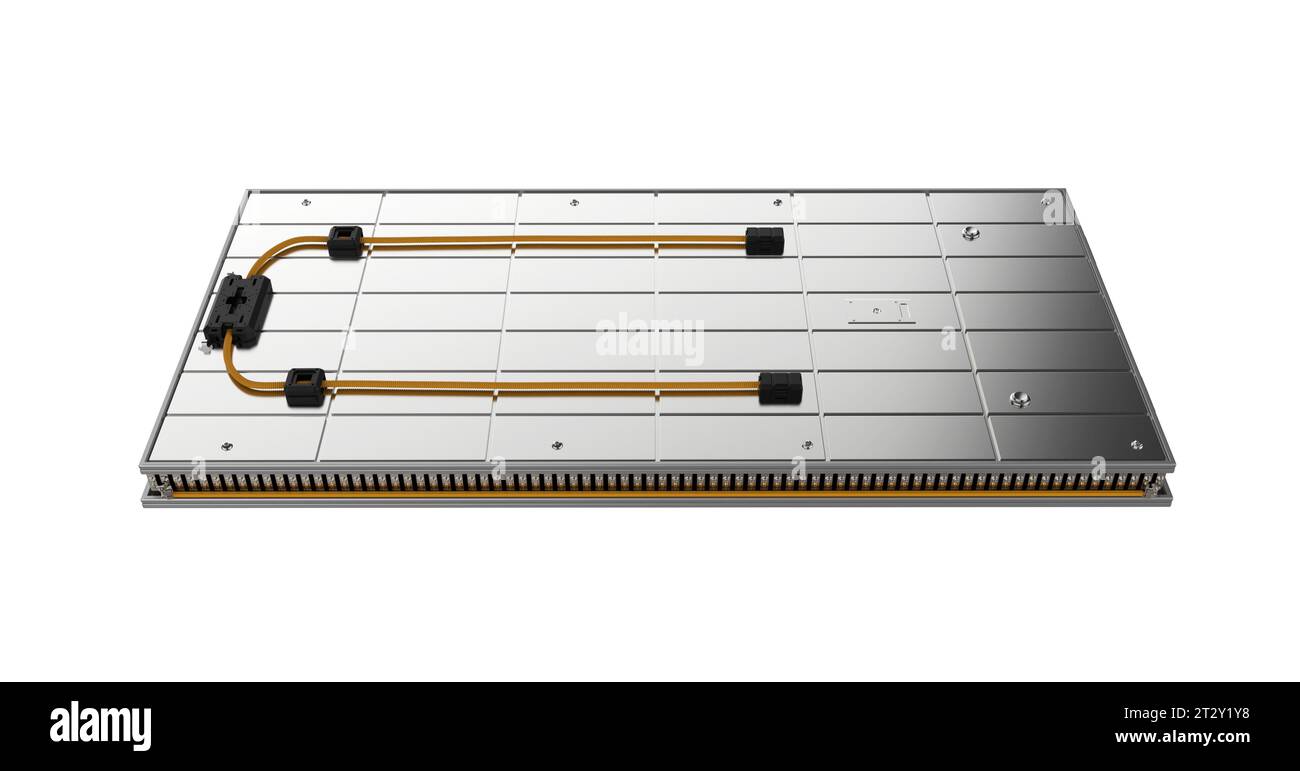 3d rendering electric vehicle battery or pack of lithium-ion battery ...