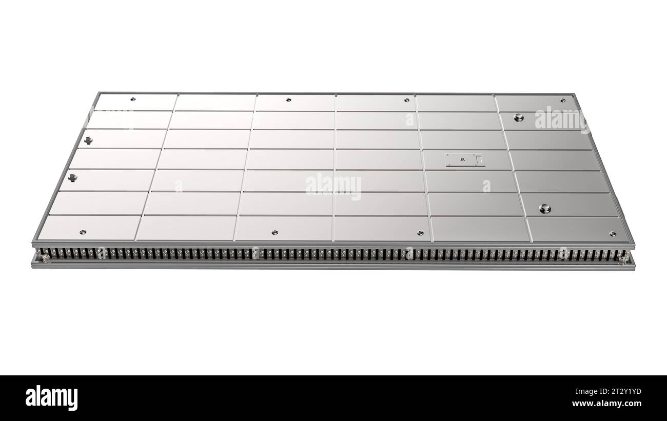 3d rendering electric vehicle battery or pack of lithium-ion battery ...
