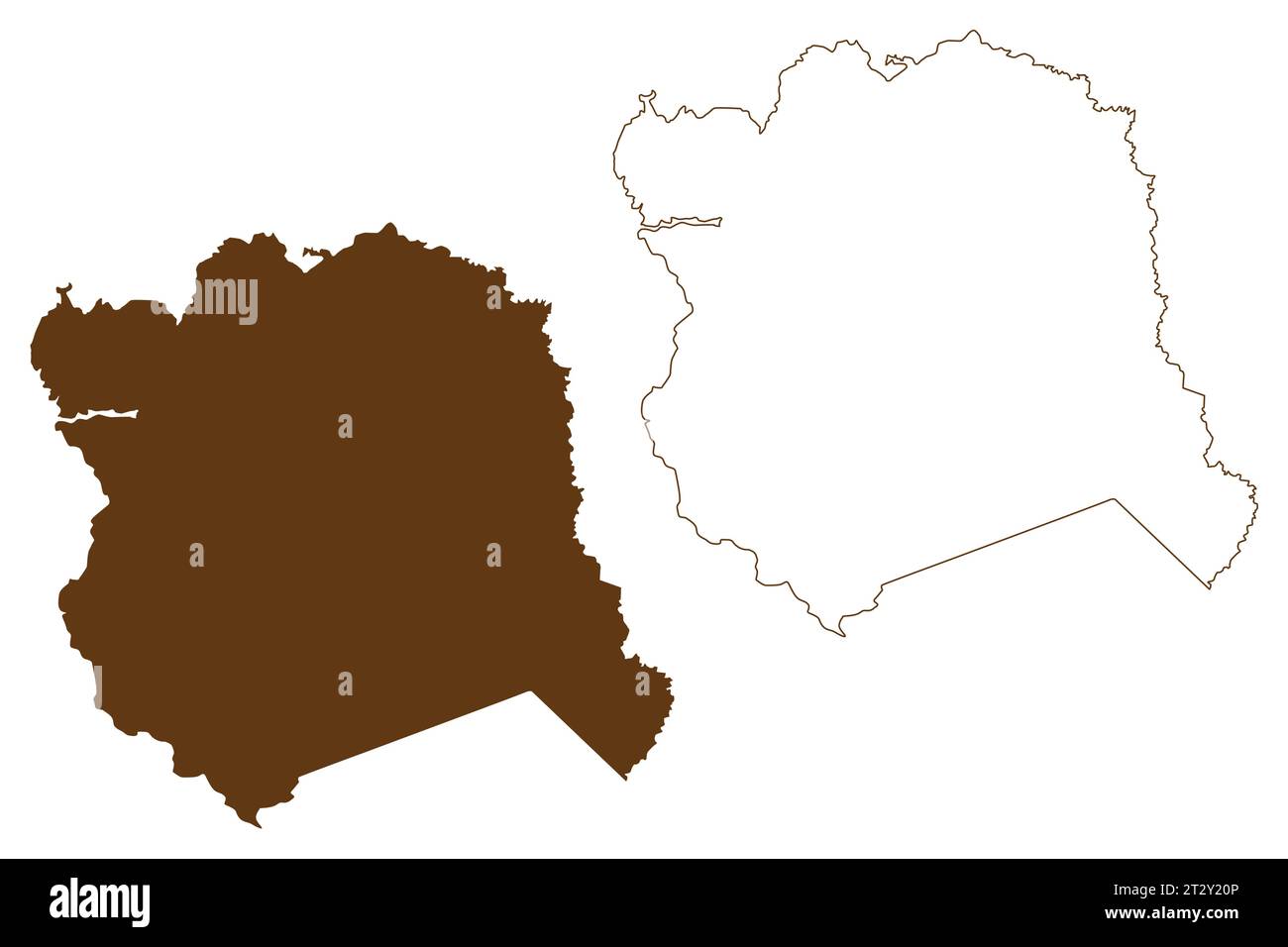 Outline map of towong Cut Out Stock Images & Pictures - Alamy